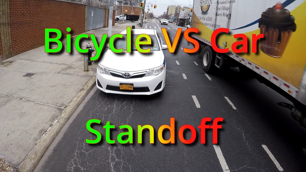 Bicycle VS Car Standoff - YouTube