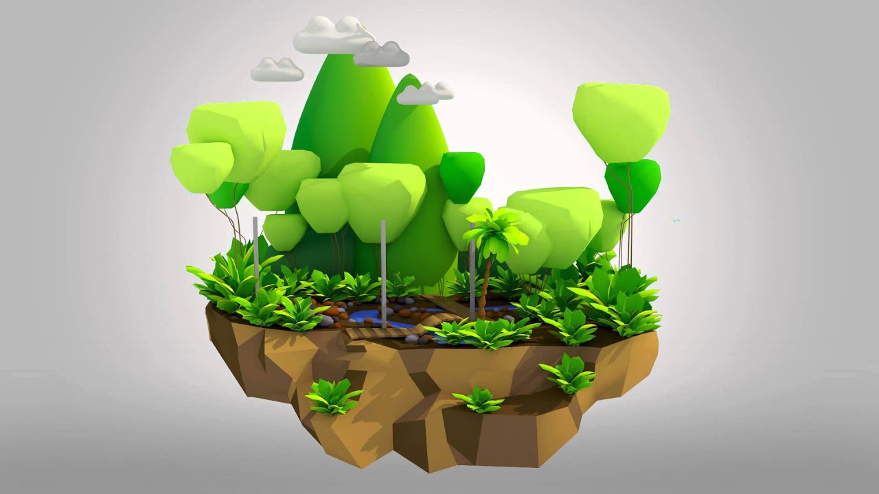 Floating Island animation - YouTube