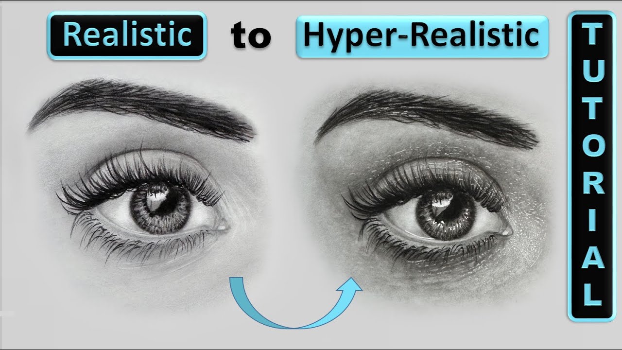 How to convert realistic to hyper realistic eye? Step by step tutorial ...
