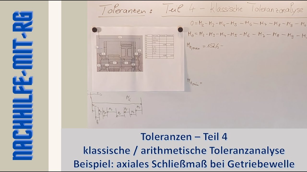 Toleranzen | Teil 4 | klassische, arithmetische Toleranzanalyse ...