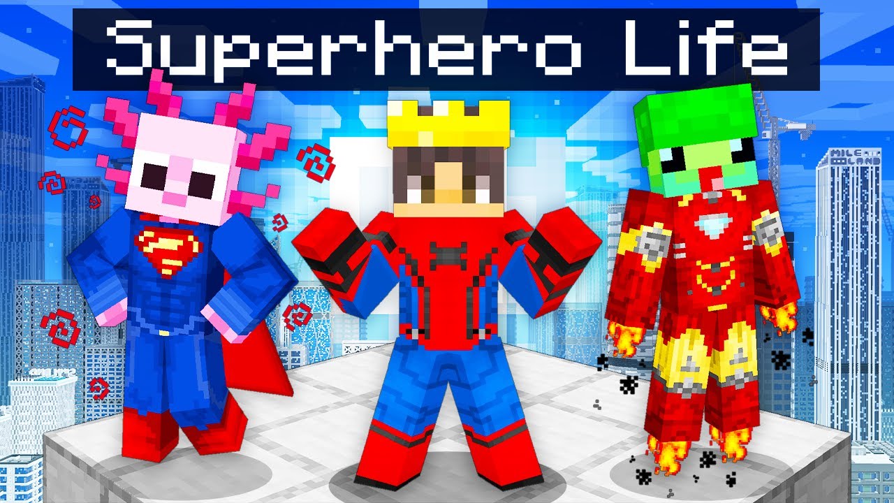 Having A SUPERHERO Life In Minecraft! - YouTube