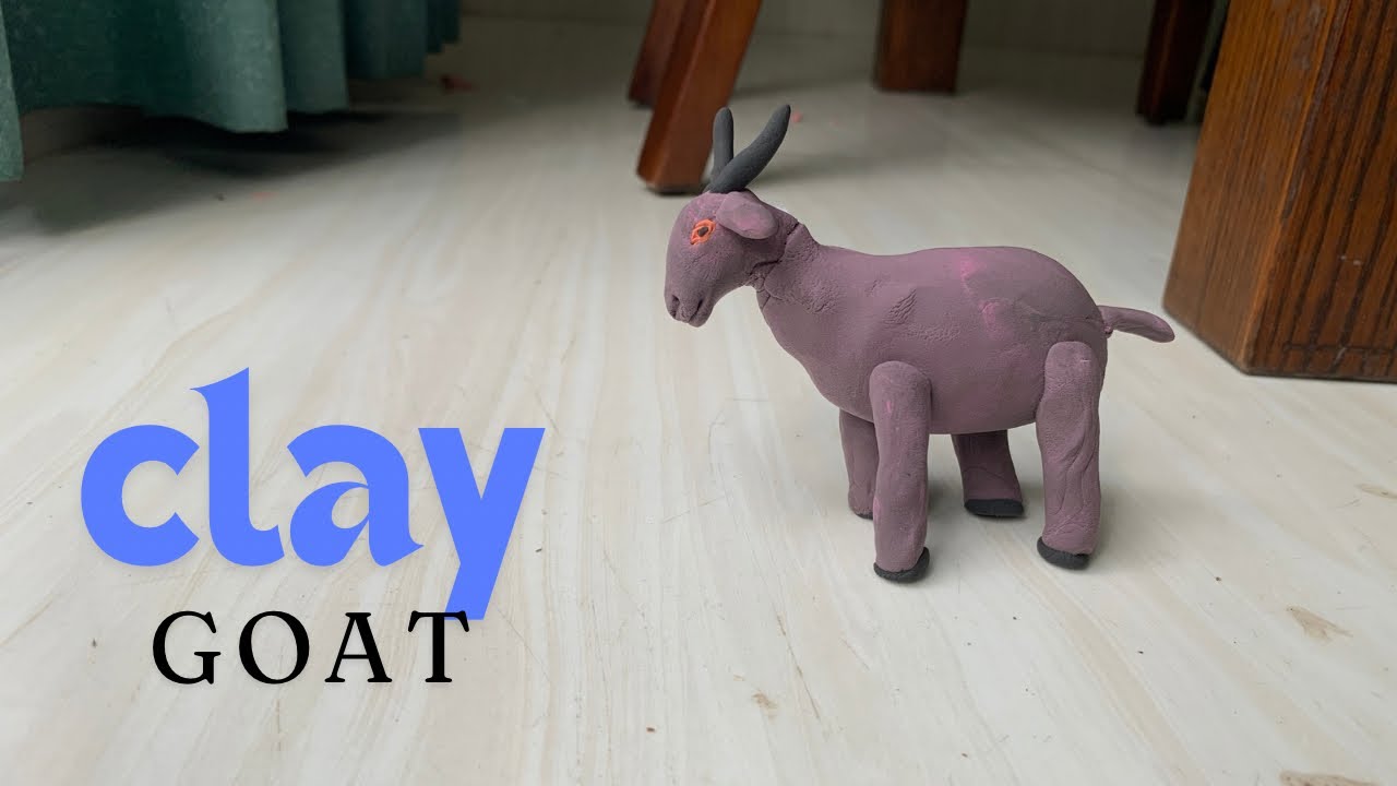 How to make goat with clay | claymodelling goat | clay art#craft - YouTube