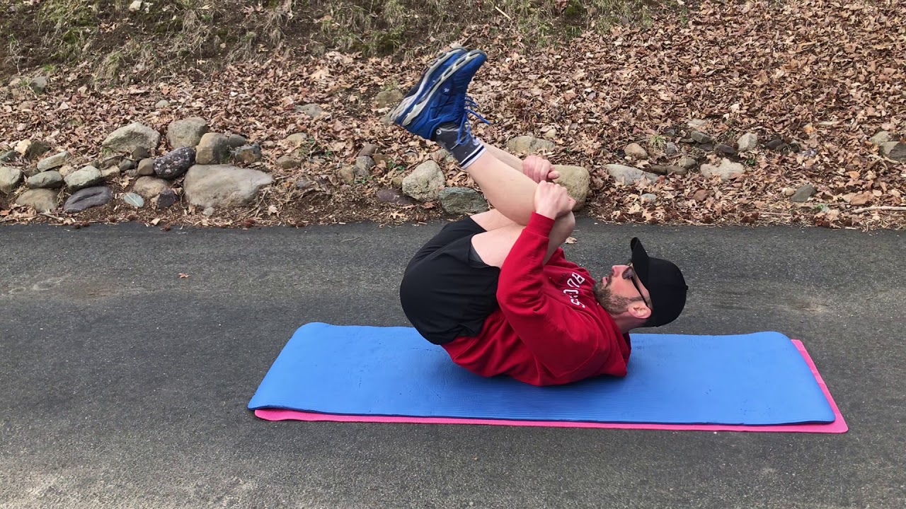 Supine Rolling with Alternating Toe Touch - YouTube