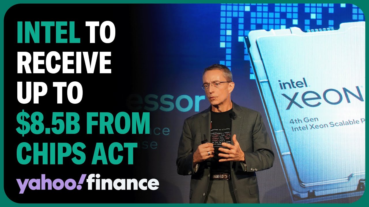 US awards Intel up to $8.5 billion in CHIPS Act grants - YouTube