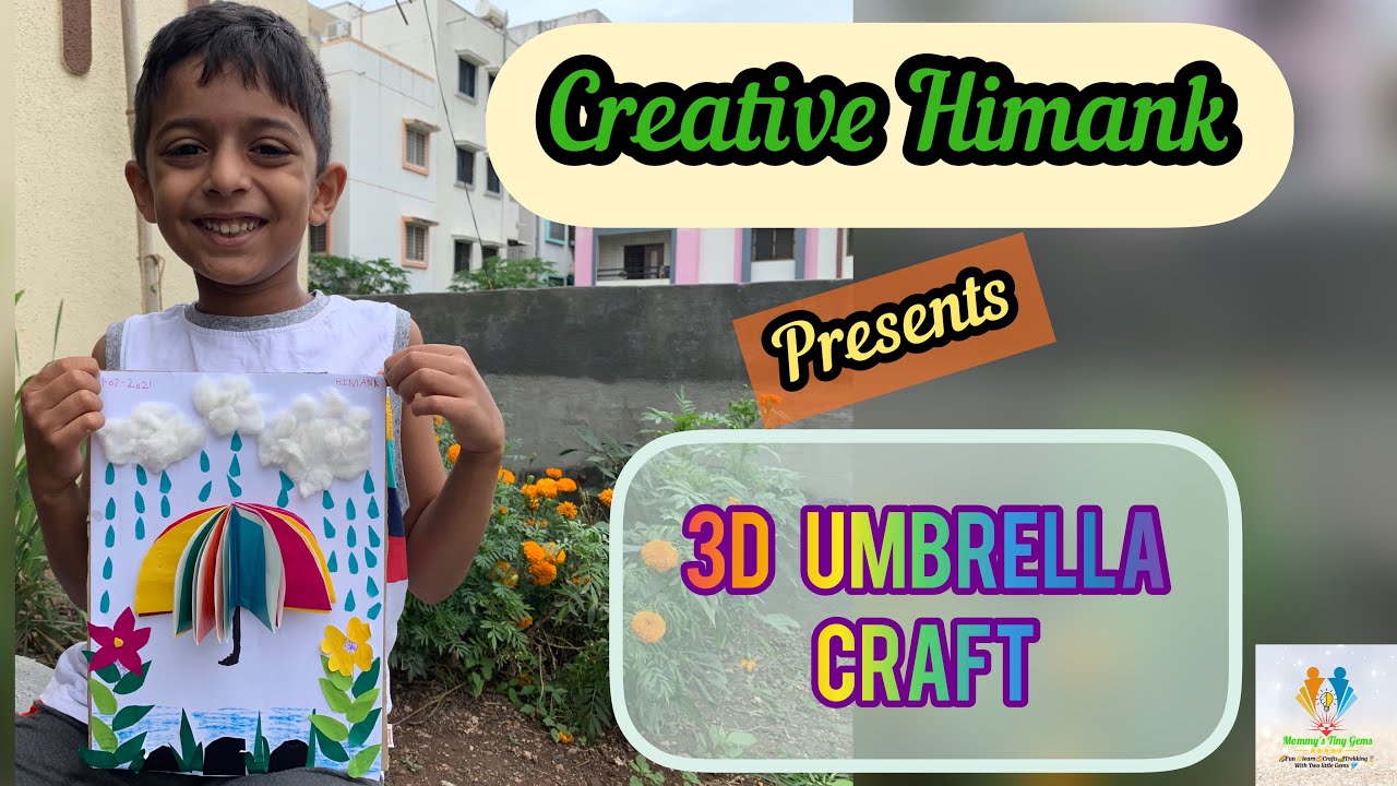 3D Umbrella Craft|Creative Himank|Monsoon Origami|Rainy season craft ...