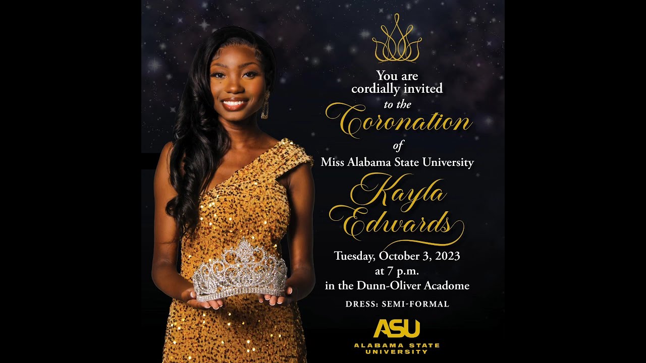 The Coronation of Miss Alabama State University Kayla Edwards - YouTube