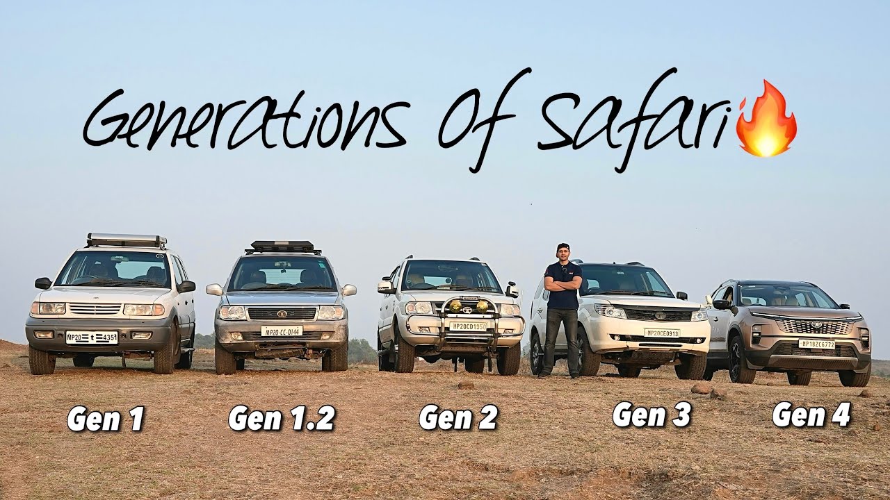 Reclaim Your Life🔥 Evolution of Tata Safari From Gen 1 to Latest Gen ...