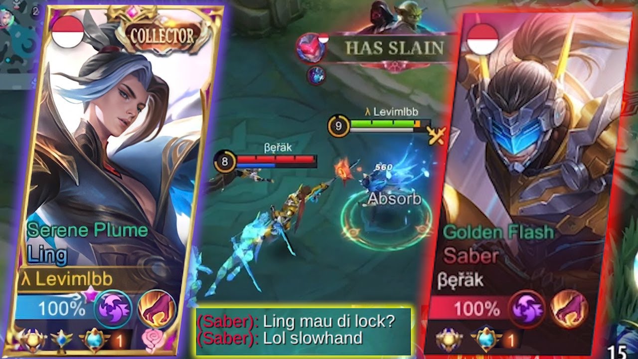 LING VS PRO SABER!! | LING LEVIMLBB VS TOP SABER ONE SHOT COMBO | WHO ...