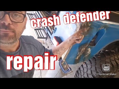 repairing my crashed landrover defender 200tdi. 1990 - YouTube