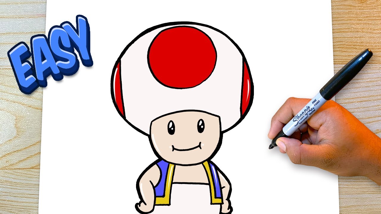 How to Draw Toad from the Super Mario Bros Movie | Easy Step-by-Step ...