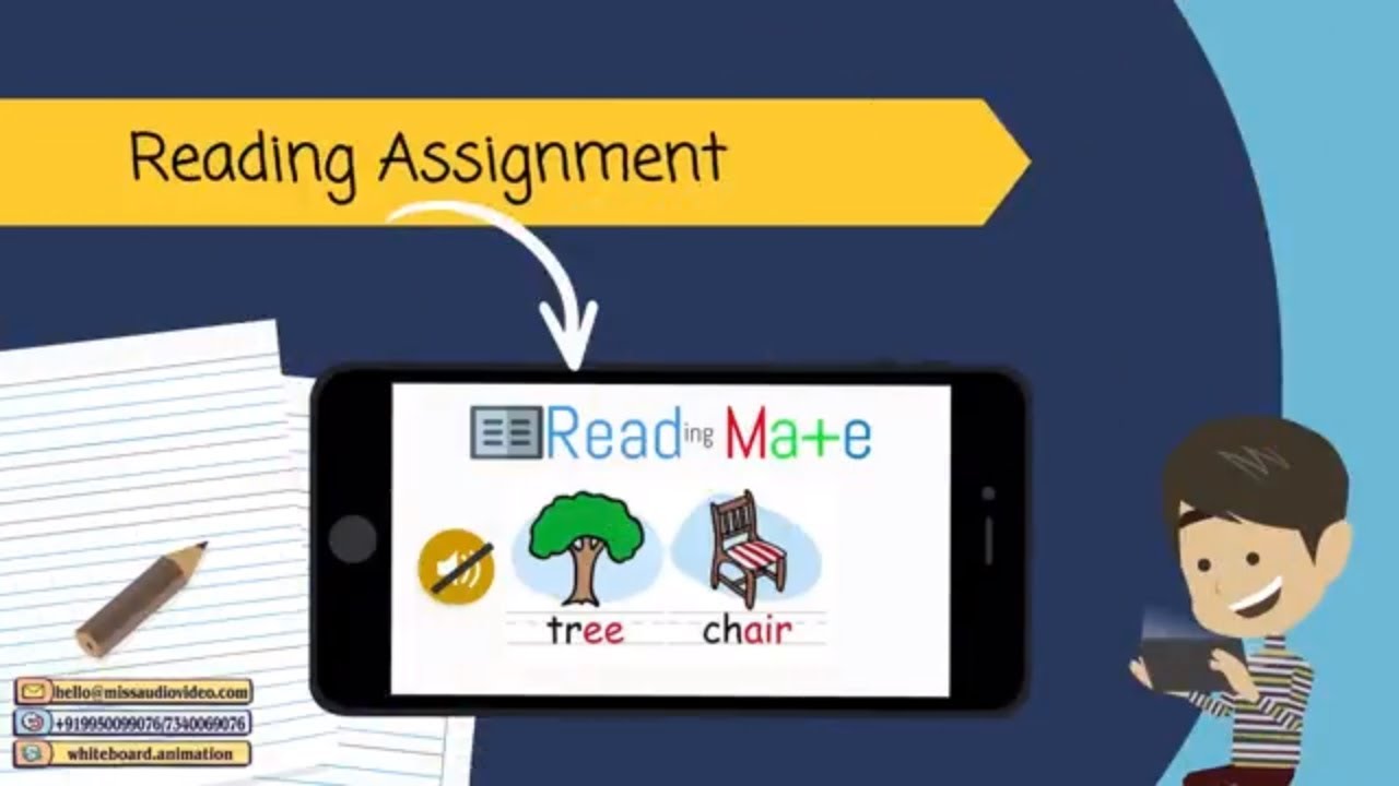 Reading App For Kids English Tutorial App Students Tutor Animation ...