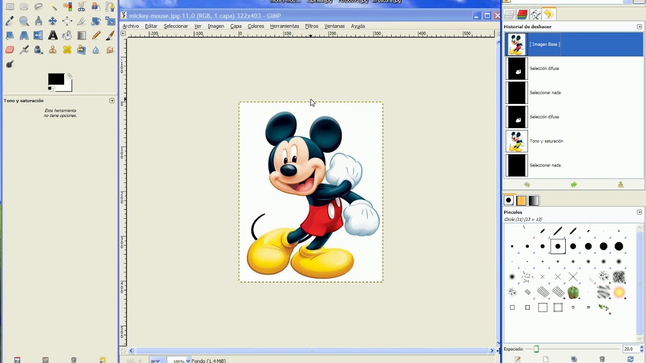 GIMP: Menú colores y filtros - YouTube
