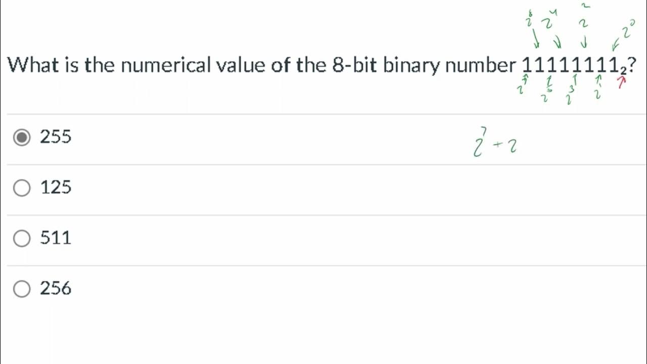 What is the numerical value of the binary number ( 8-bit ) - YouTube
