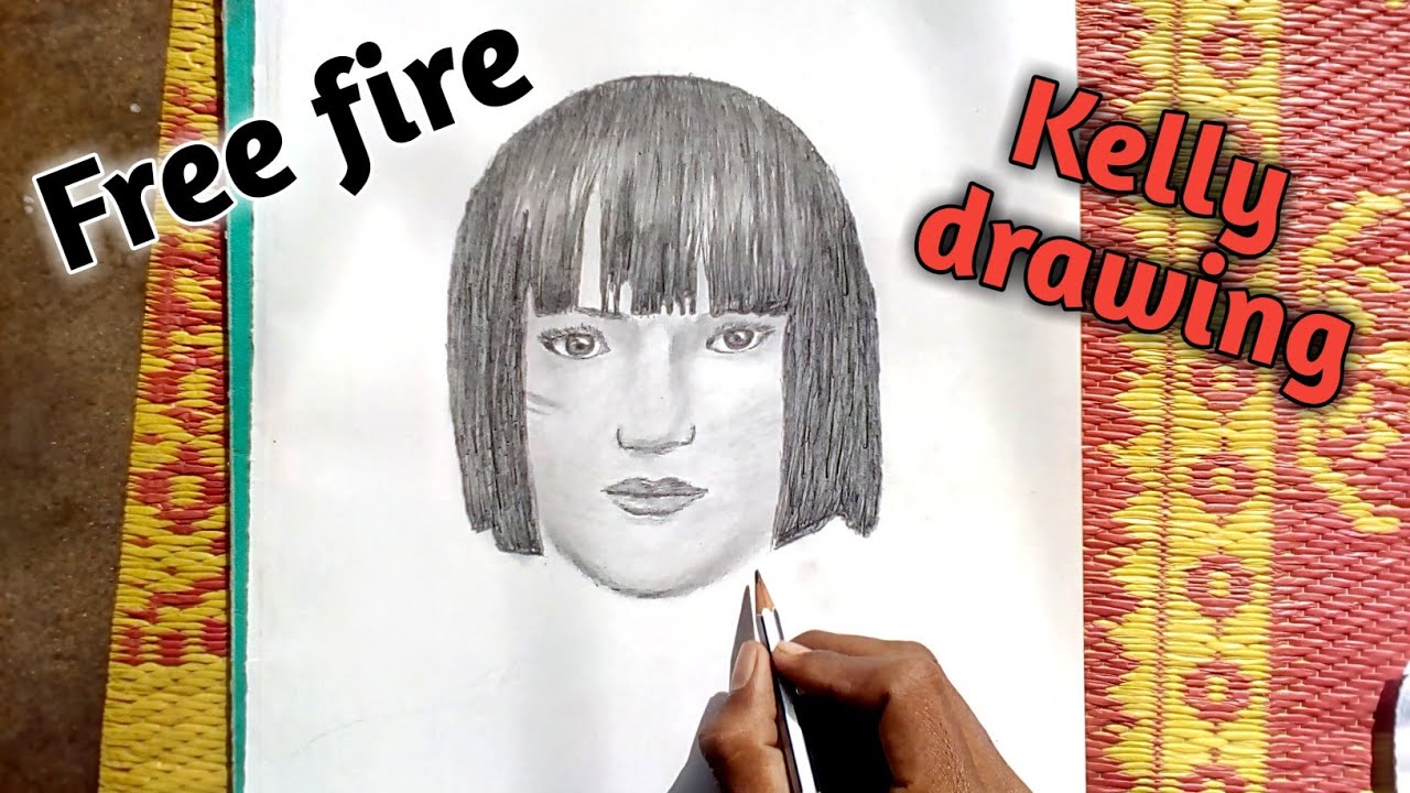 Free fire Kelly drawing - Kelly drawing with pencil - YouTube