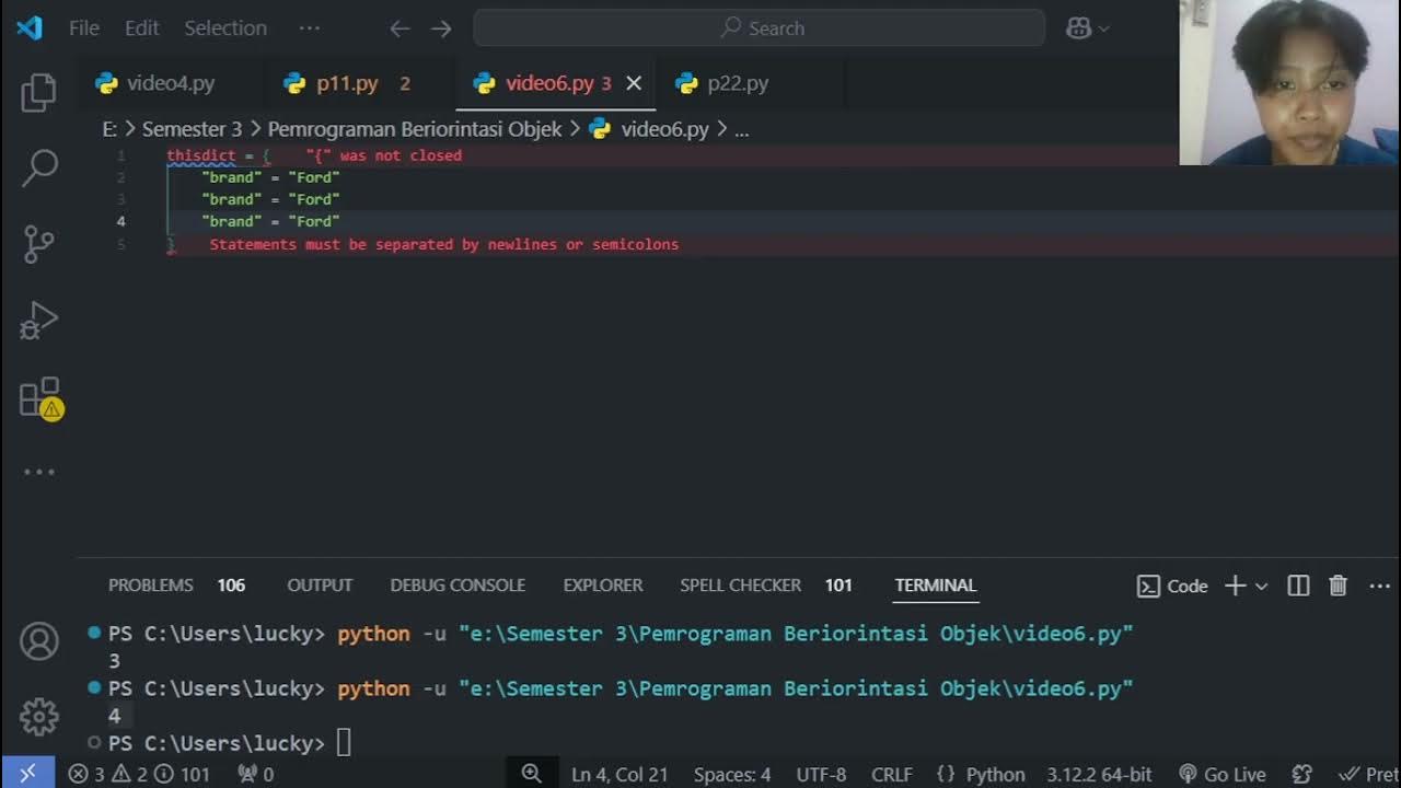 Python Polymorphism, Scope, Modules | E1E123034_Kikan Pratiwi R. - YouTube