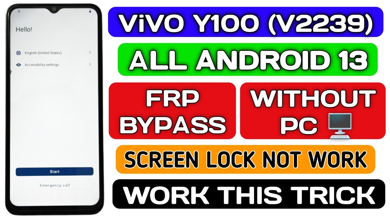 Vivo Y100 (V2239) frp bypass without pc. Android 13||‎@Tadrish info ...