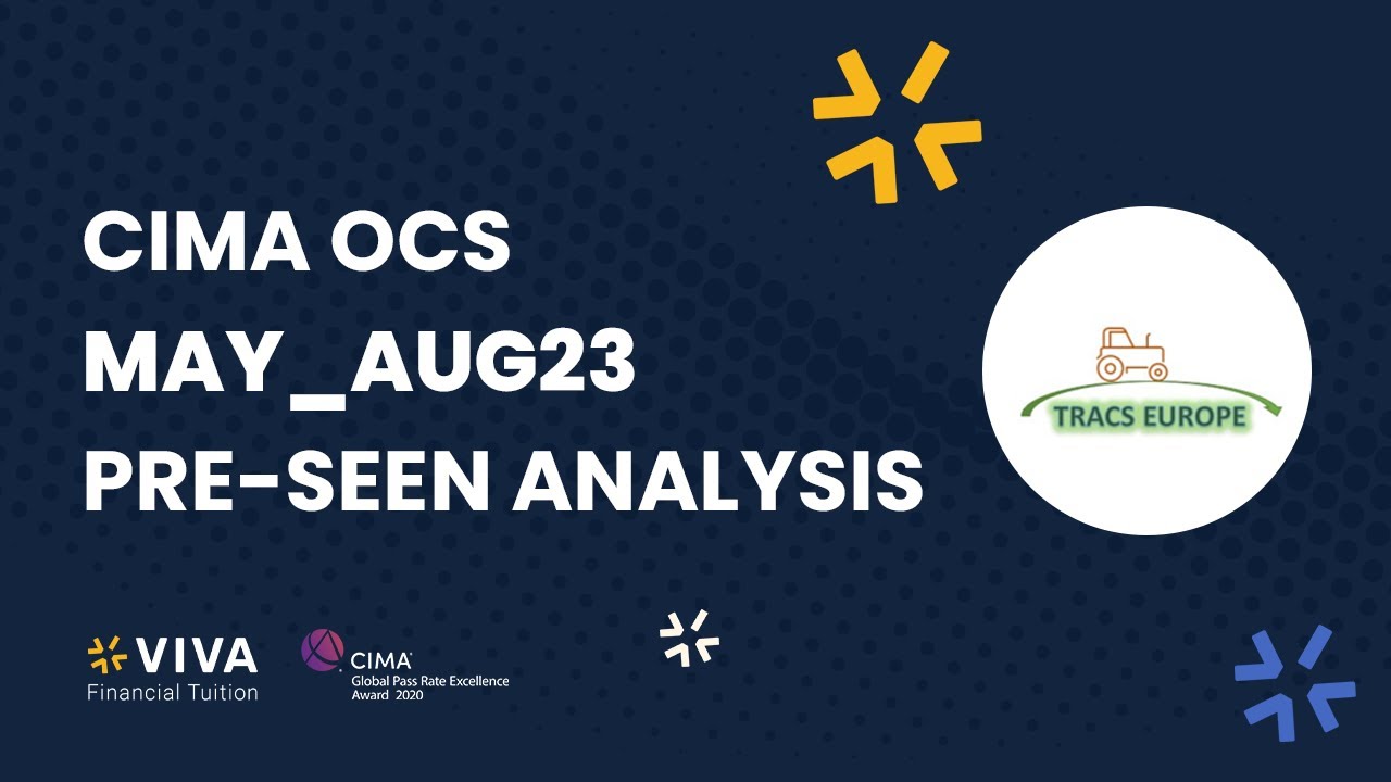 CIMA OCS Aug23 Pre-seen Analysis Part 1 - Tracs Europe - YouTube