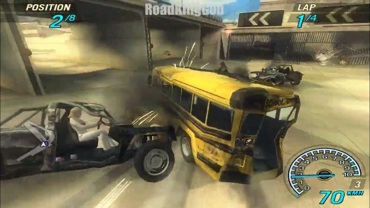 FlatOut 2, but cars are flying towards me - part 3 - YouTube