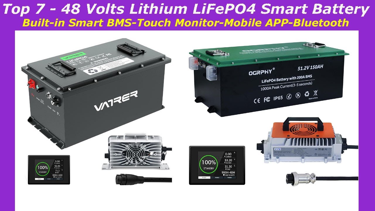 48 V Lithium LiFePO4 Smart Battery of 2025 | Bluetooth | Mobile APP ...