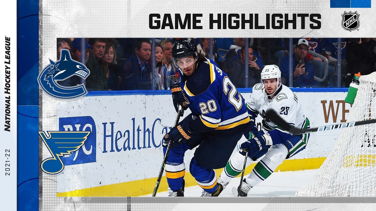 Canucks @ Blues 3/28 | NHL Highlights 2022 - YouTube