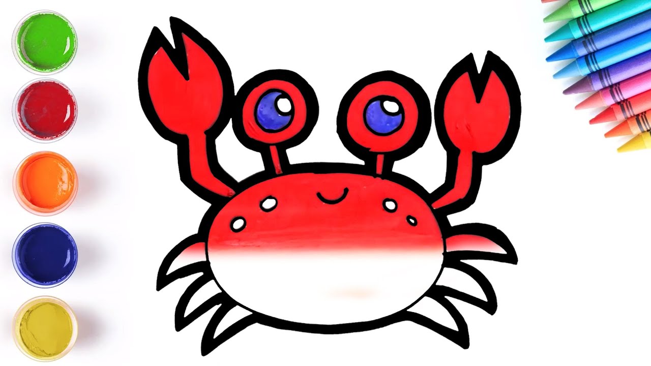 🦀How to Draw an Easy Red Crab | Drawing for Toddlers | Chiki Doodle ...