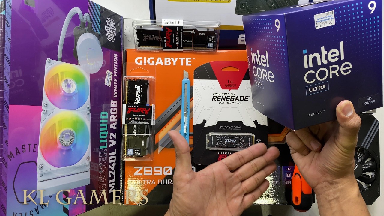 intel Core Ultra 9 285 GIGABYTE Z890 UD MASTER LIQUID ML240L ZOTAC GTX1060 White Gaming PC Build ...