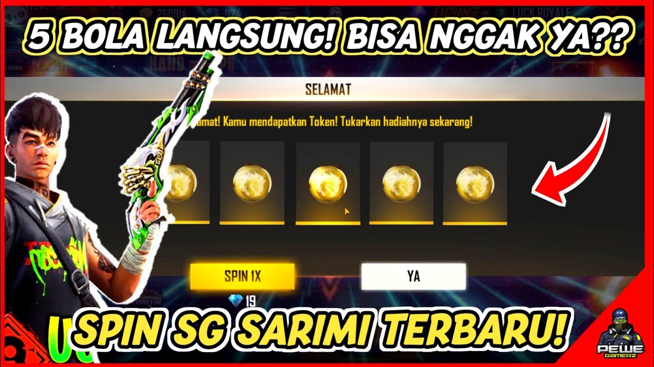 CARA MENDAPATKAN SKIN SG 2 TERBARU FF | HOKI NGGAK SIH PAKE TRIK SPIN ...