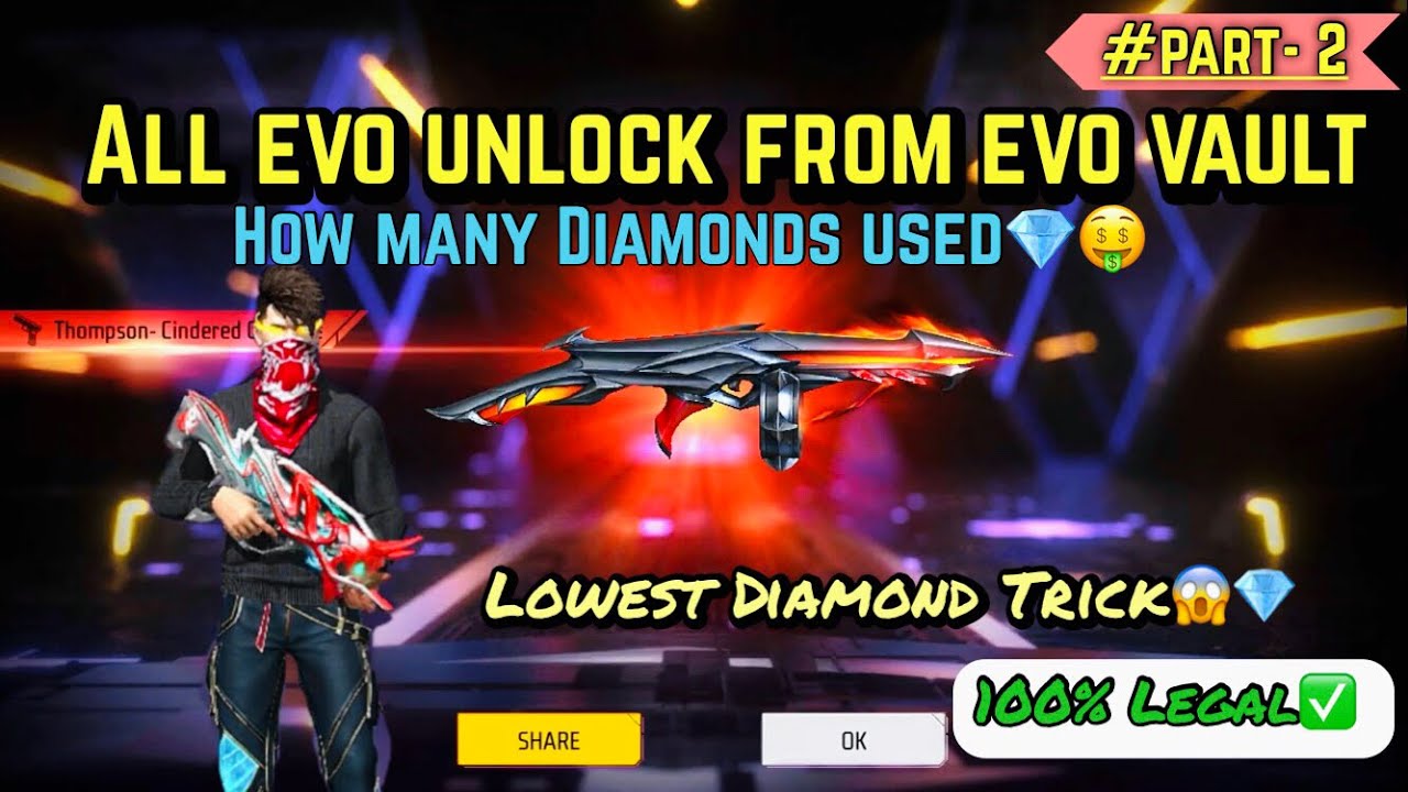 All Evo Unlocked🤑|| Evo Vault Part-2 | FF New event | Free Fire New ...