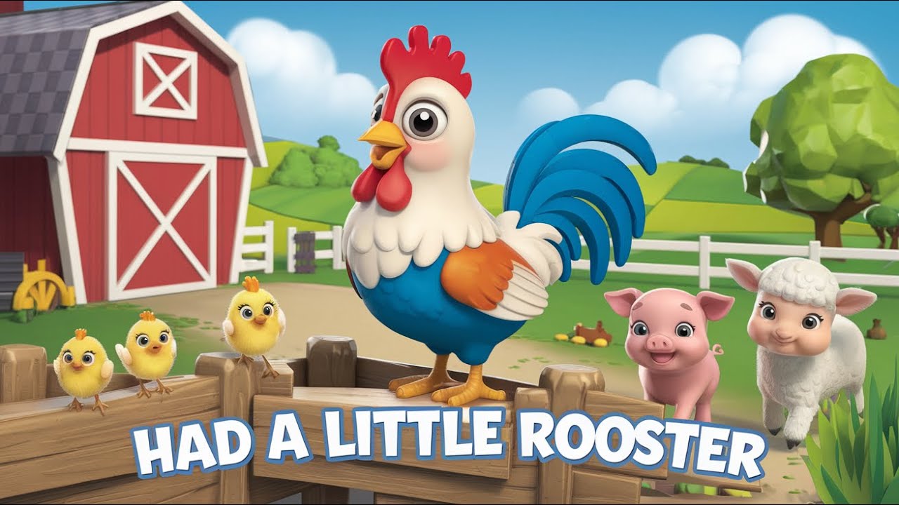 “Had a Little Rooster - Sing Along with Farm Friends!”#learning # ...