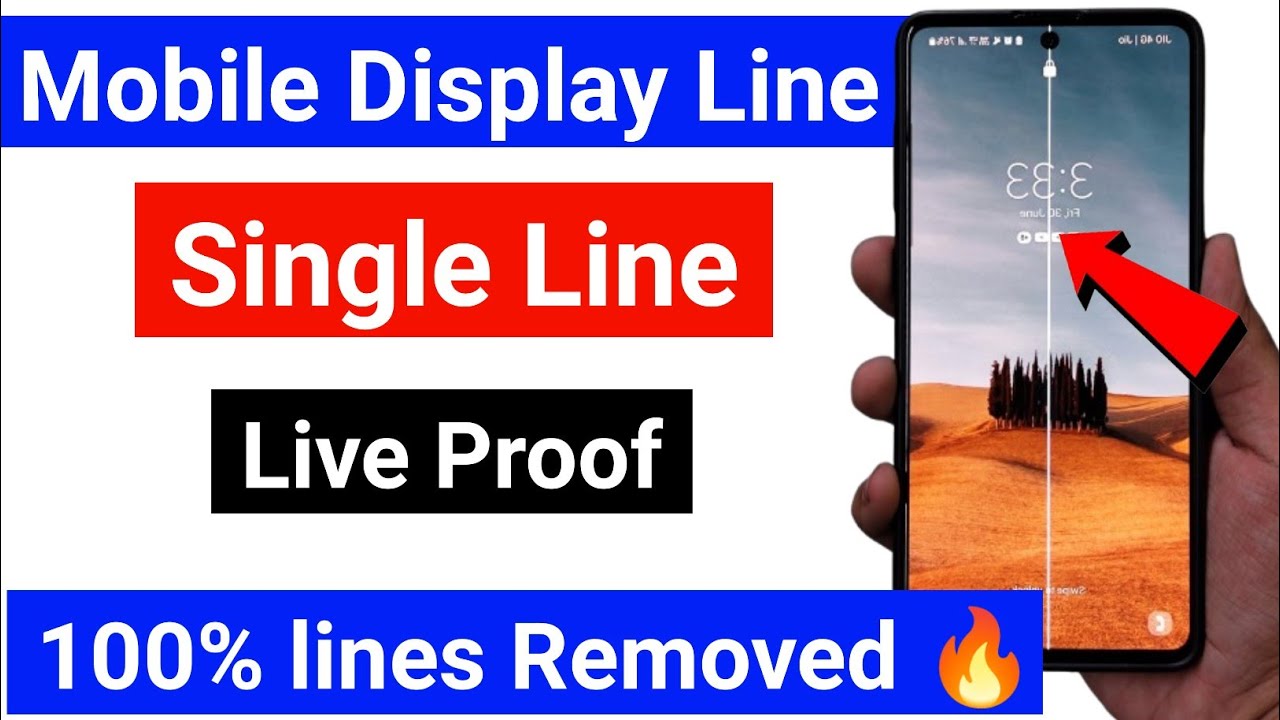 🤬mobile display center line problem | mobile display single line ...