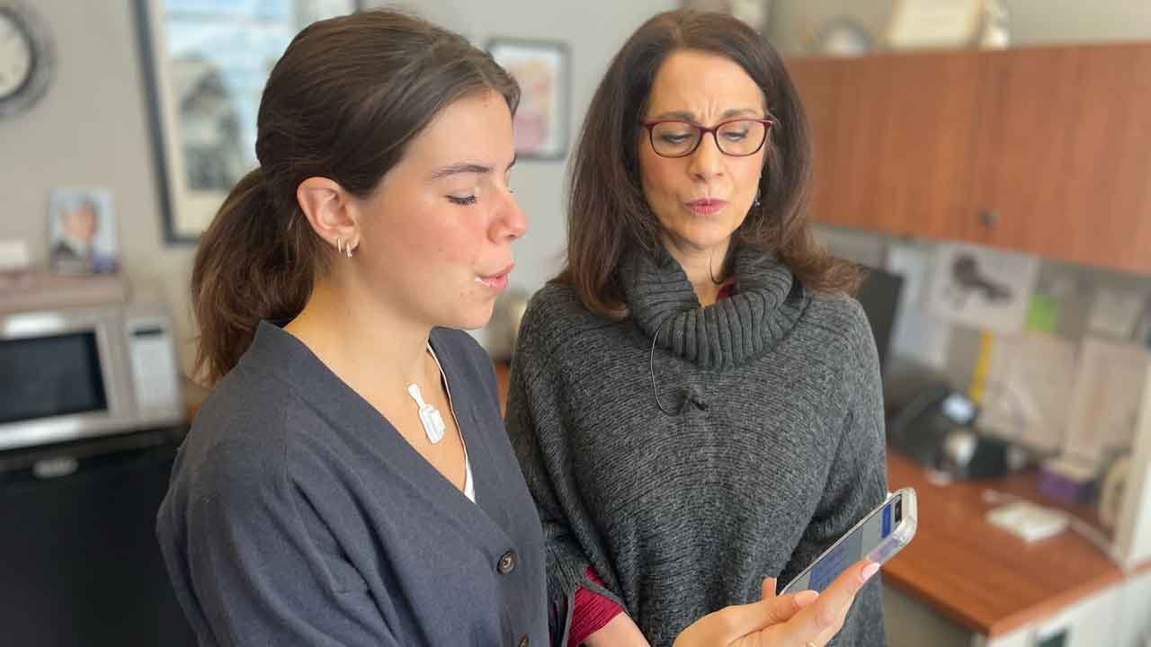 First wearable device to sense when your voice needs a break - YouTube