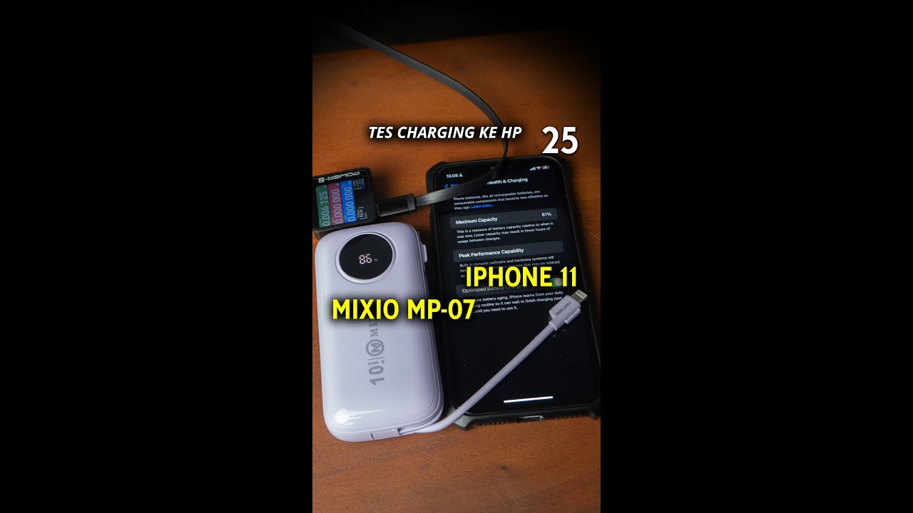 Ngecas iPhone 11 Pakai Mixio MP-07, Sisanya cukup banyak ges #25 - YouTube