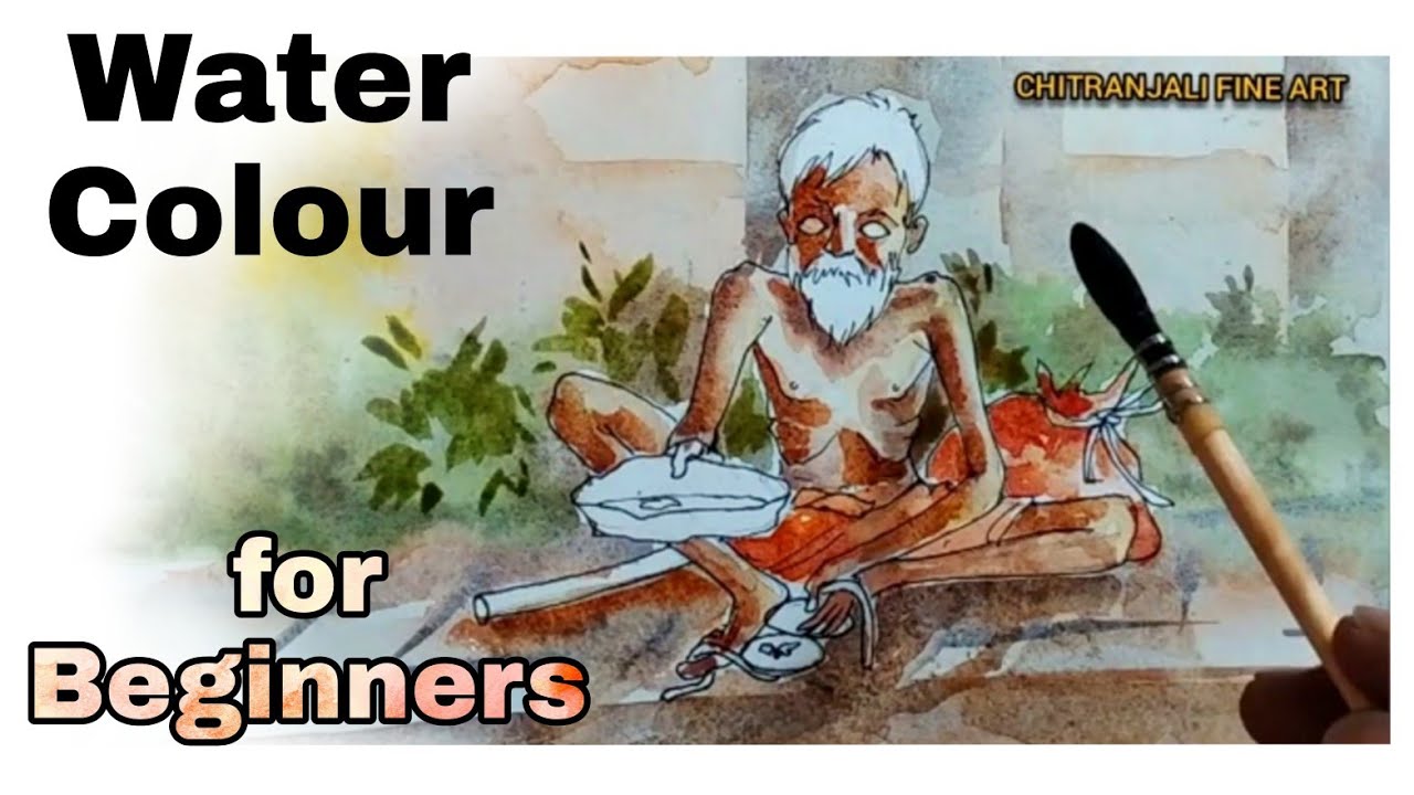 HOW TO DRAW A BEGGAR MAN using watercolor || step by step,easy tutorial ...