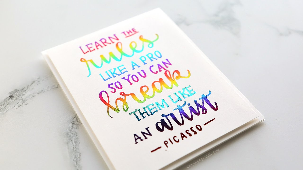 Foil Lettering with Minc Toner Pen - YouTube