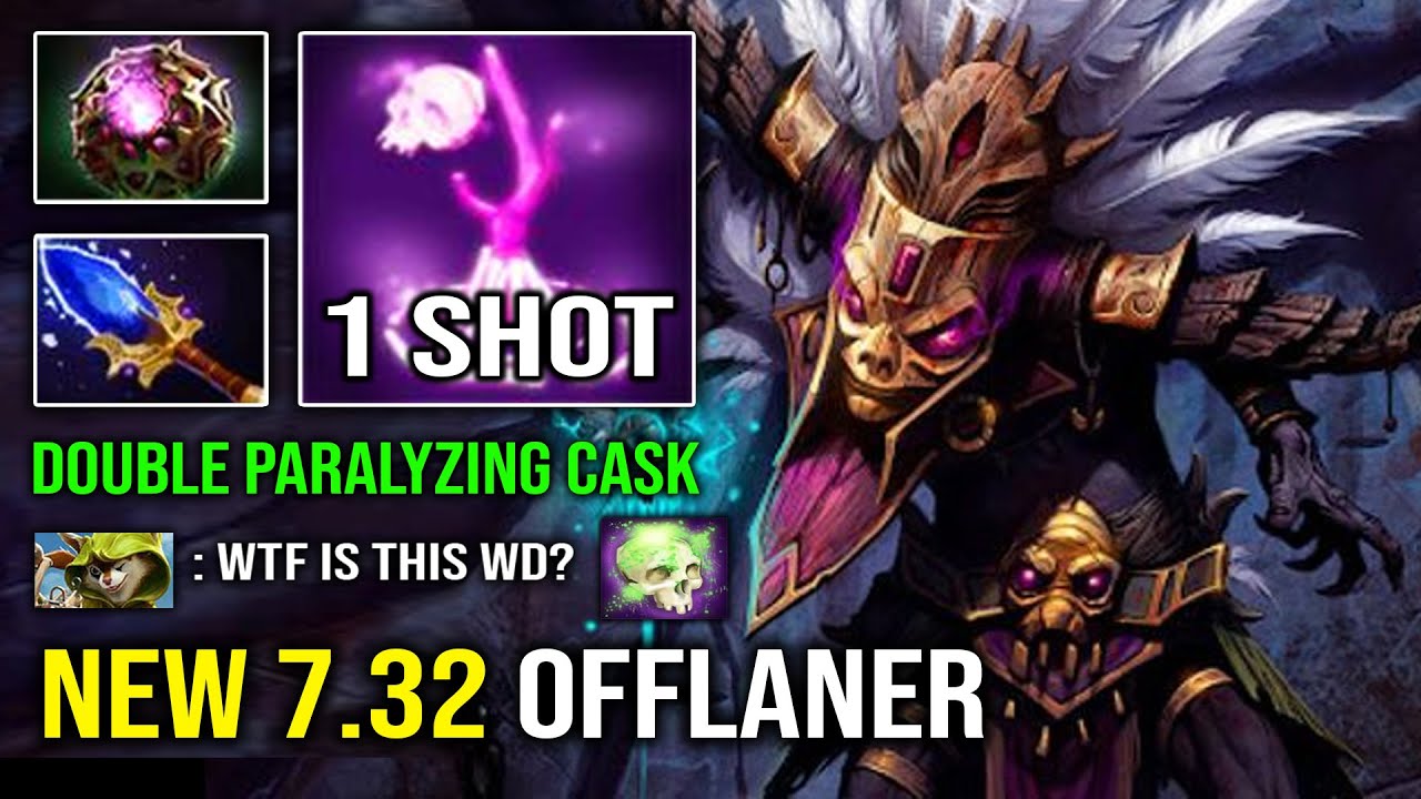 NEW 7.32 OFFLANE HERO Double Paralyzing Cask Witch Doctor Instant ...