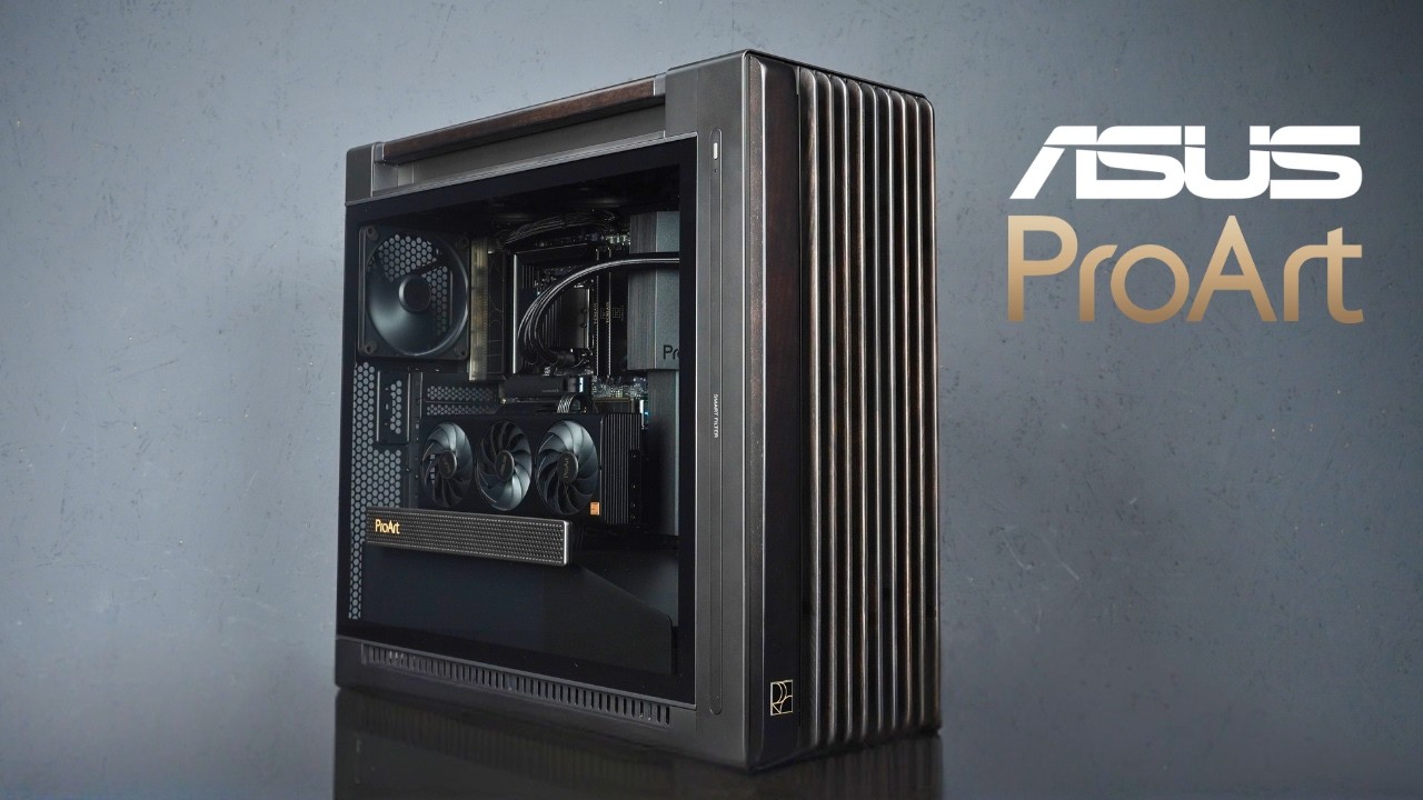 Vertical GPU ASUS ProArt PA602 Wood Edition PC Build | Content Creators ...