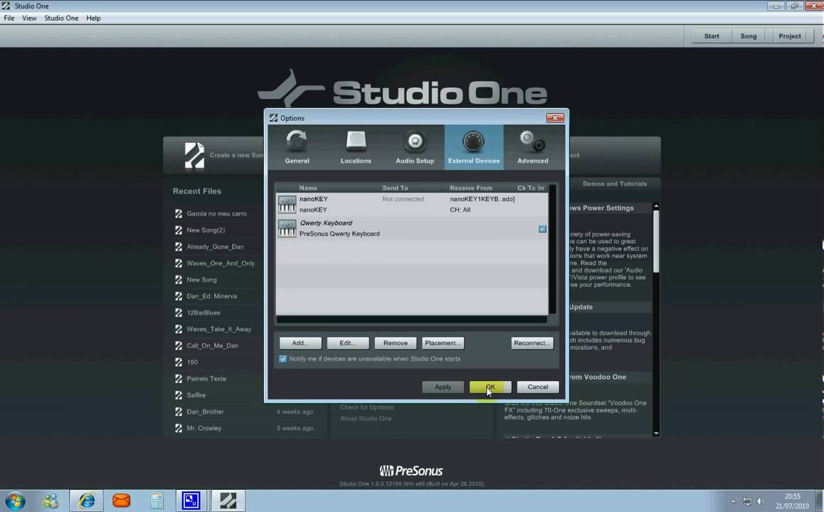Studio One - Qwerty Keyboard - YouTube