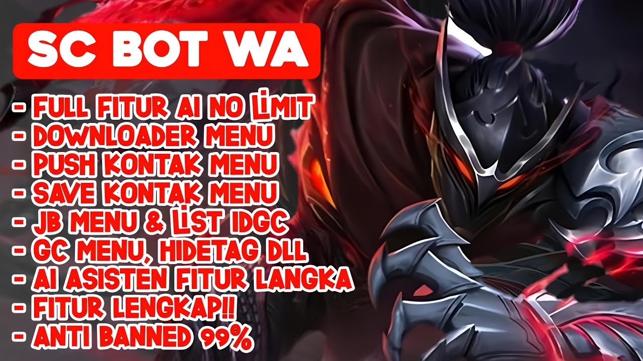 SCRIPT BOT WA VIP GRATIS FULL FITUR AI, PUSHKONTAK, JPM, JAGA GRUP DLL ...