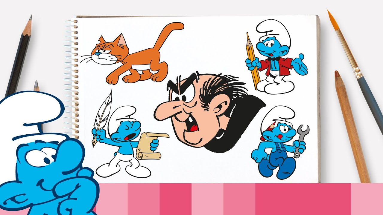 Cómo dibujar a Gargamel y sus amigos • Los Pitufos - YouTube