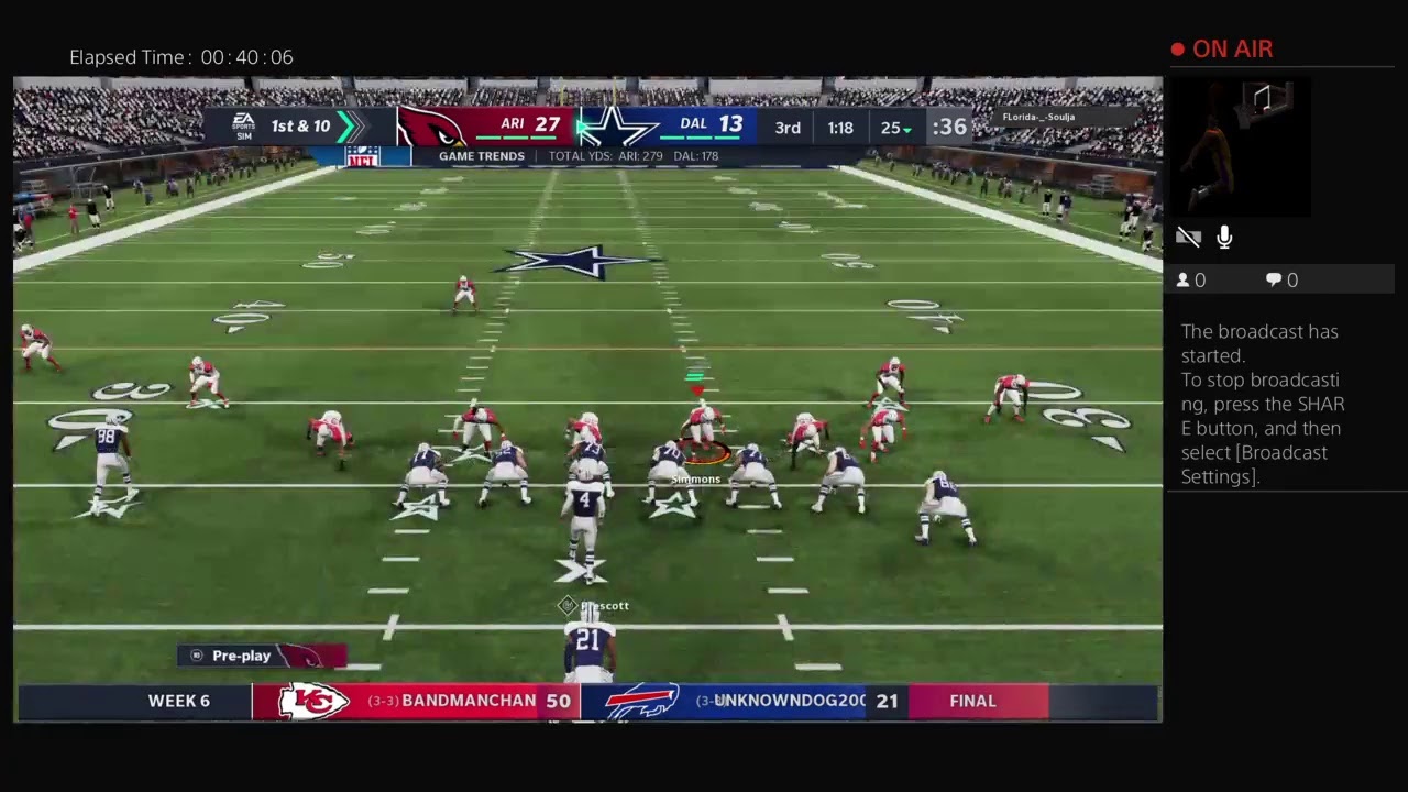 Cardinals vs cowboys madden 21 - YouTube