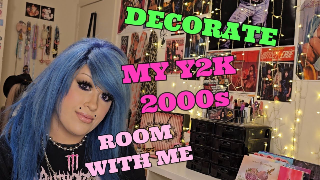 DECORATE MY ROOM WITH ME - Y2K 2000S ROCKER CHICK STYLE + VINTAGE ...