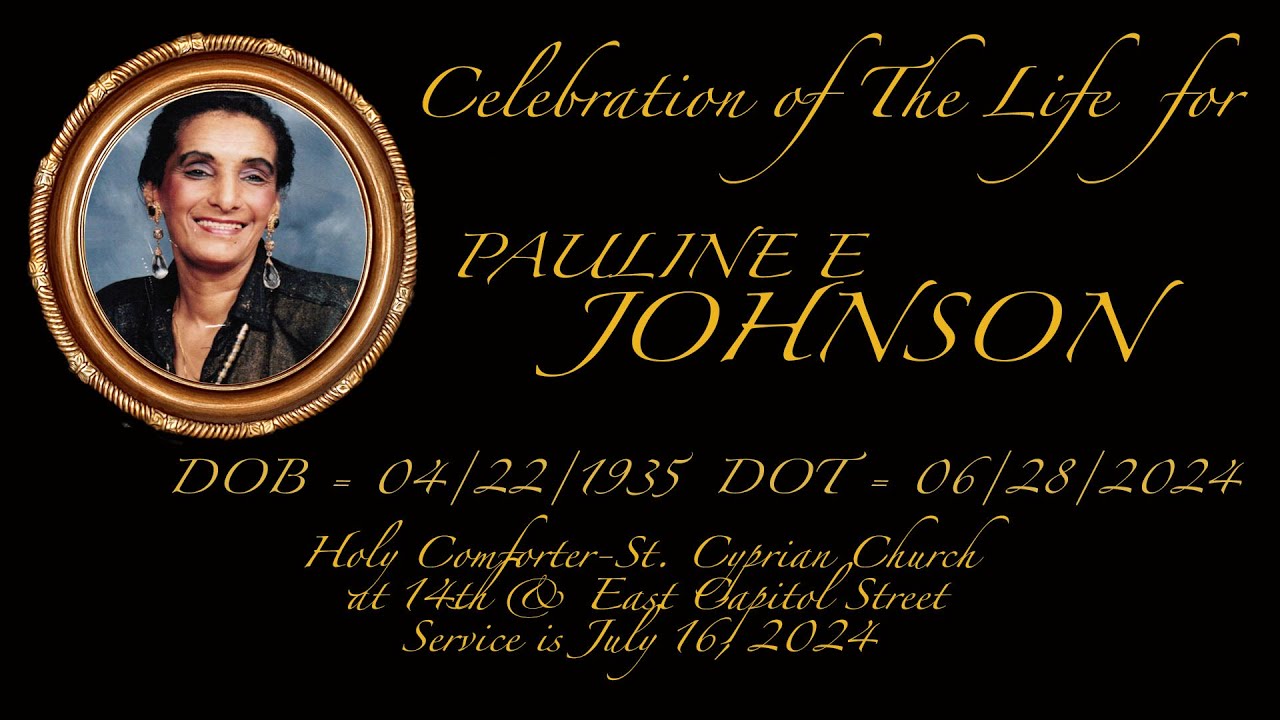 Celebration of Life of Pauline E Johnson - YouTube