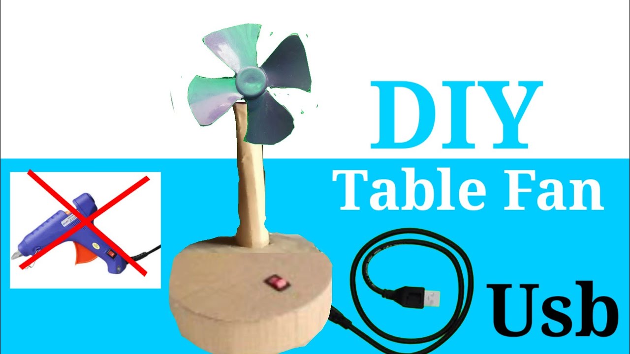 How to make a cardboard Usb fan DIY very easy ways step by step. - YouTube