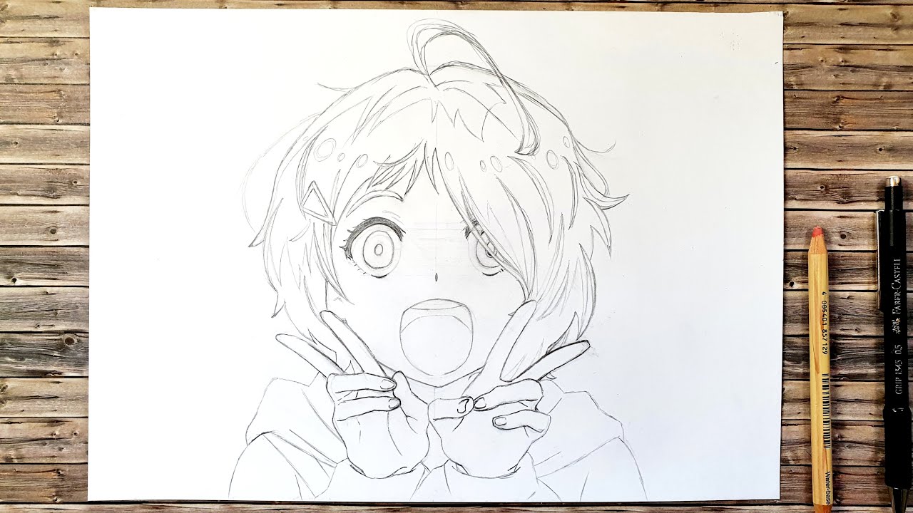 【How to Sketch & Draw】Ai Ohto (Wonder Egg Priority) - YouTube