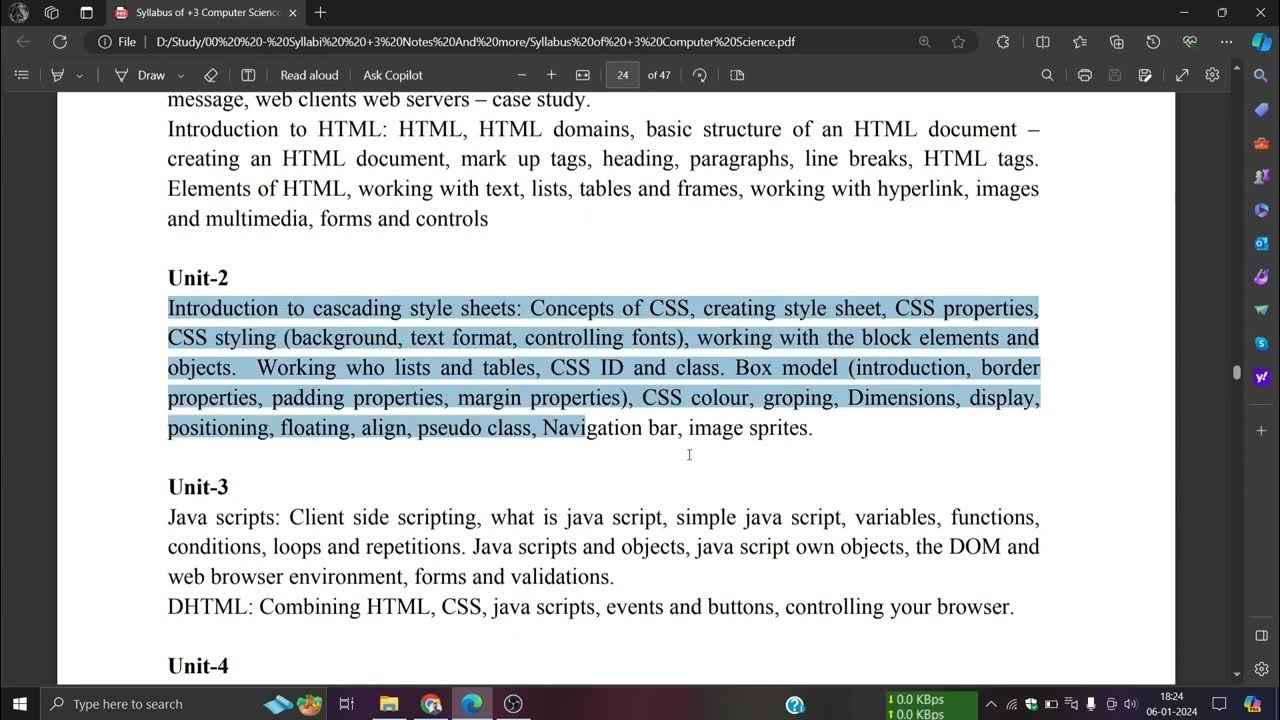 BSc Computer Science (Core - 11) - Web Technology Syllabus Discussion - DoWithMe #dowithme #dwm ...