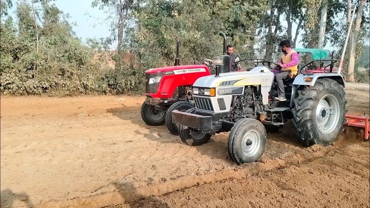 Massey 8055 vs Eicher 551 दोनो की हो गई टक्कर Eicher वाला में भी मैसी ...
