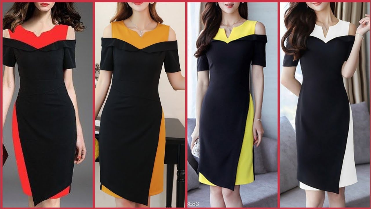 Most Attractive Stylish And Trendy Designer Color Block Bodycon /Slim ...