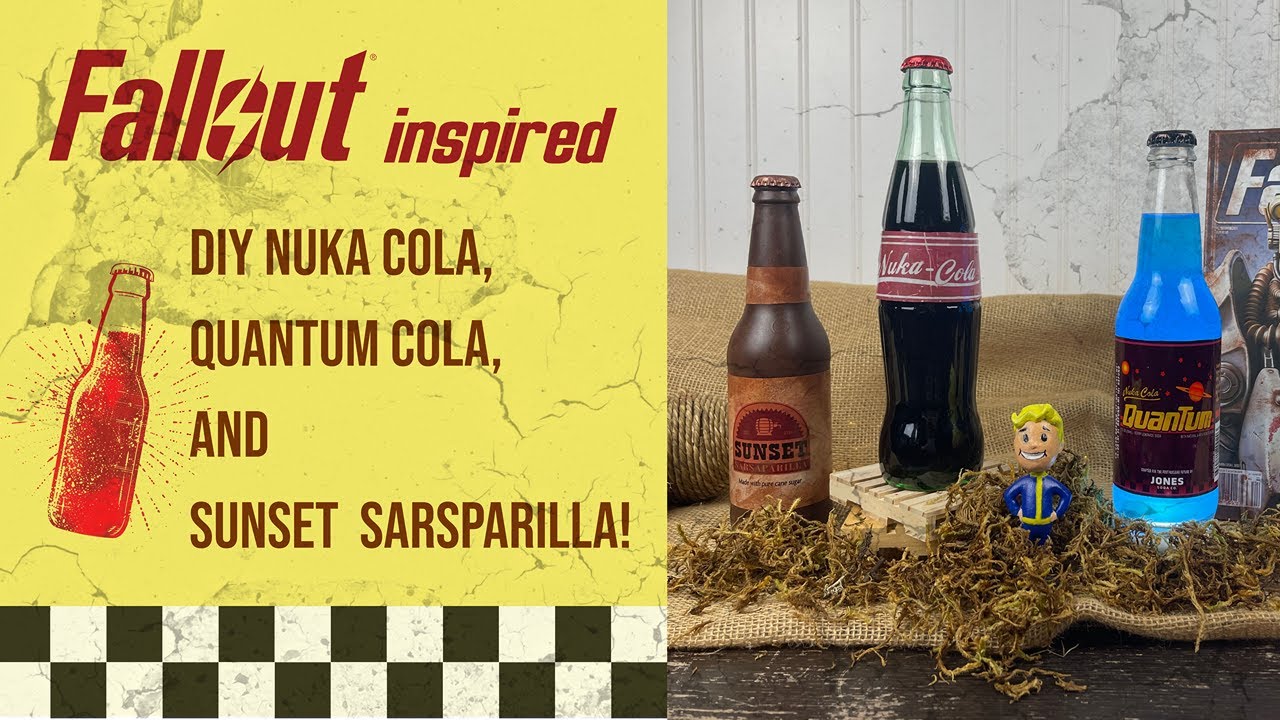 😱FALLOUT INSPIRED Faux DRINKS/ MAKE YOUR OWN PROPS/ NUKA COLA # ...
