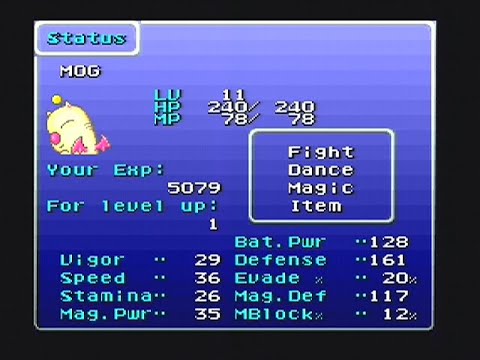 SNES Final Fantasy III/VI - NMLLG (48) Mog Dance (learning Earth Blues ...