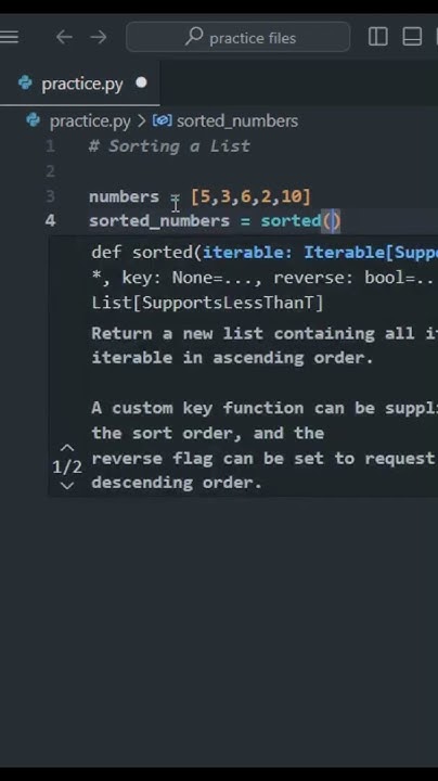 Sorting A List Python Pythonprogrammingcodinglearnpython